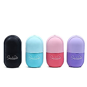 Souline Essentials Ice Facial Cube, ice roller for face eyes and neck, skin care tool used to firm and sculpt the face, eliminate under eye puffiness, great addition to any beauty routine (Purple)