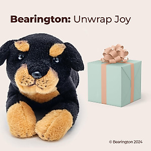 Bearington Lil' Gunner The Rottweiler Stuffed Animal, 8 Inch Dog Stuffed Animal