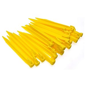 24 Pcs 9 Inch (225mm) Tent Pegs Plastic Spike Hook Awning Camping Caravan Visual Marker