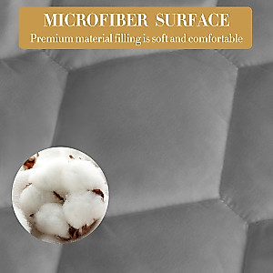 King Quilted Fitted Waterproof Mattress Pad, Breathable Premium Soft Filling Mattress Protector, 8-21 Inches Deep Pocket Noiseless Mattress Cover (Grey)