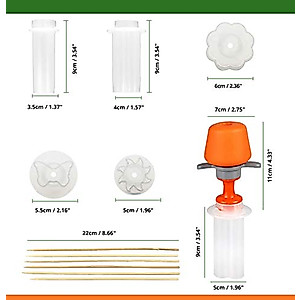 Vegetit Fruit and Vegetable Shape Cutter - ABS Plastic Fruit Decorating Tools - Kids and Toddlers Food Chopper - Pop Chef Set of 6 Shapes