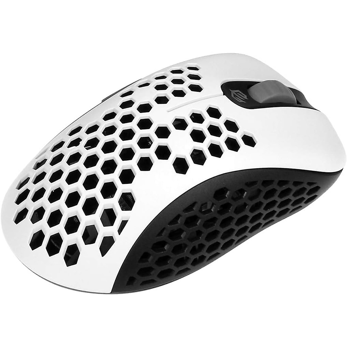 Gwolves Skoll Mini SK-S White 50g Ultralight Weight Honeycomb Design Ergonomic Wired Gaming Mouse with 3389 Sensor - PTFE Skates - 16,000DPI - Detachable Cable (White) (Small)