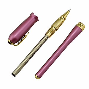Lanxivi Picasso Greek Irene Purple Rollerball Pen for Woman, Bud Cap Leaf Clip Uniqu Style Gift Box Set
