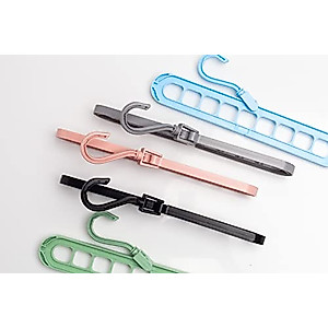 Space Saving Hangers Closet Organizers Pack of 6 Clothes Hanger, Closet Organizer and Storage for Wardrobe Organization - Sturdy and Durable Plastic - Lightweight Multi-Functional Space Saver