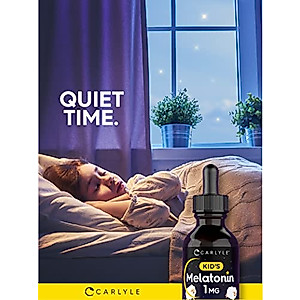 Kids Melatonin Liquid | 1 fl oz | Two Pack | Natural Fruit Flavor | Drug Free | by Carlyle