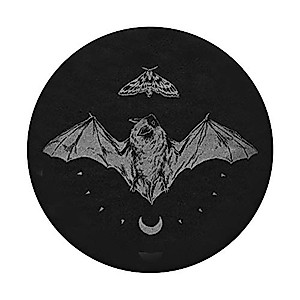 Moon Bat Gothic Dark Dwellers Goth Hawk Moth Occult Pagan PopSockets Swappable PopGrip
