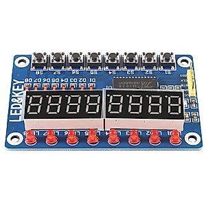 AITRIP 4PCS 8-Bit LED Digital Tube 8 Keys TM1638 Display Module Compatible with AVR for Arduino ARM