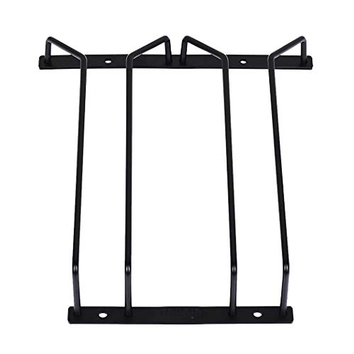 Dianoo Wine Glass Holder, Stemware Rack, Wine Glass Rack Under Cabinet With Screws, 27cm 2 Rows Black