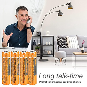 CIEEDE HHR-55AAABU NI-MH AAA Rechargeable Battery for Panasonic 1.2V 550mah 8Pack NiMH AAA Batteries for Panasonic Cordless Phones, Electronics, Remote Controls