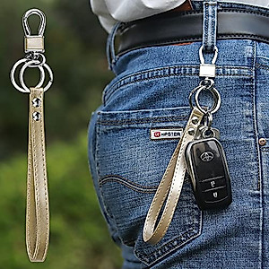 Amazon Essentials - Lanyard Keychain with Detachable Alloy Metal Rings (champagne gold)