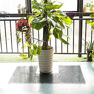 Hmyomina Cat Scat Mat with Spikes Prickle Strips Digging Stopper Pest Repellent Spike Deterrent Mat, 16 X 8 inch(12pack) and 8.FT