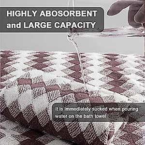 4 Pack Coffee Washcloths, Luxurious Soft Feel Fingertip Towels, 13"x13" High Absorbent Quick Dry, Machine Washable Diamond Washcloth Set for Bathroom Home Kitchen Hotel