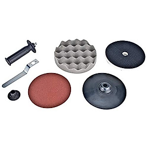 Genesis GSP1711 11 Amp 7" Variable Speed Sander/Polisher with Foam Polishing Pad, Hook and Loop Backer Pad, Sanding Disc, Rubber Backing Pad and Dual-Position Assist Handle