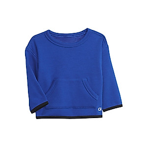 GAP baby boys Cozy Tech Crew Sweatshirt, Active Blue, 12-18 Months US