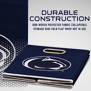 Franklin Sports Storage Bin - Made to Fit Storage Bin Shelf Organizers - 10.5" x 10.5" - College Officially Licensed White