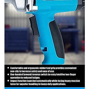WILD EDGE Impact Wrench Kit, Heavy Duty 1/2 Inch Drive Corded Impact Gun, 7.5 Amp Max Torque 240 Ft-lbs & 2700 IPM, 4 Impact Sockets with Pin Anvil