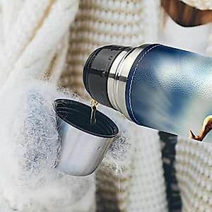 Nautical Trident Ocean Vacuum Insulated Water Bottle Stainless Steel Thermos Flask Travel Mug Coffee Cup Double Walled 17 OZ