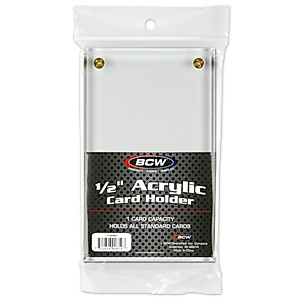 BCW 1/2 inch Acrylic Card Holder | Crystal Clear, UV Protection, Beveled Edges Trading Card Display Case | Ideal for Card Storage and Showcase in TCG, Baseball, Pokemon, and More!