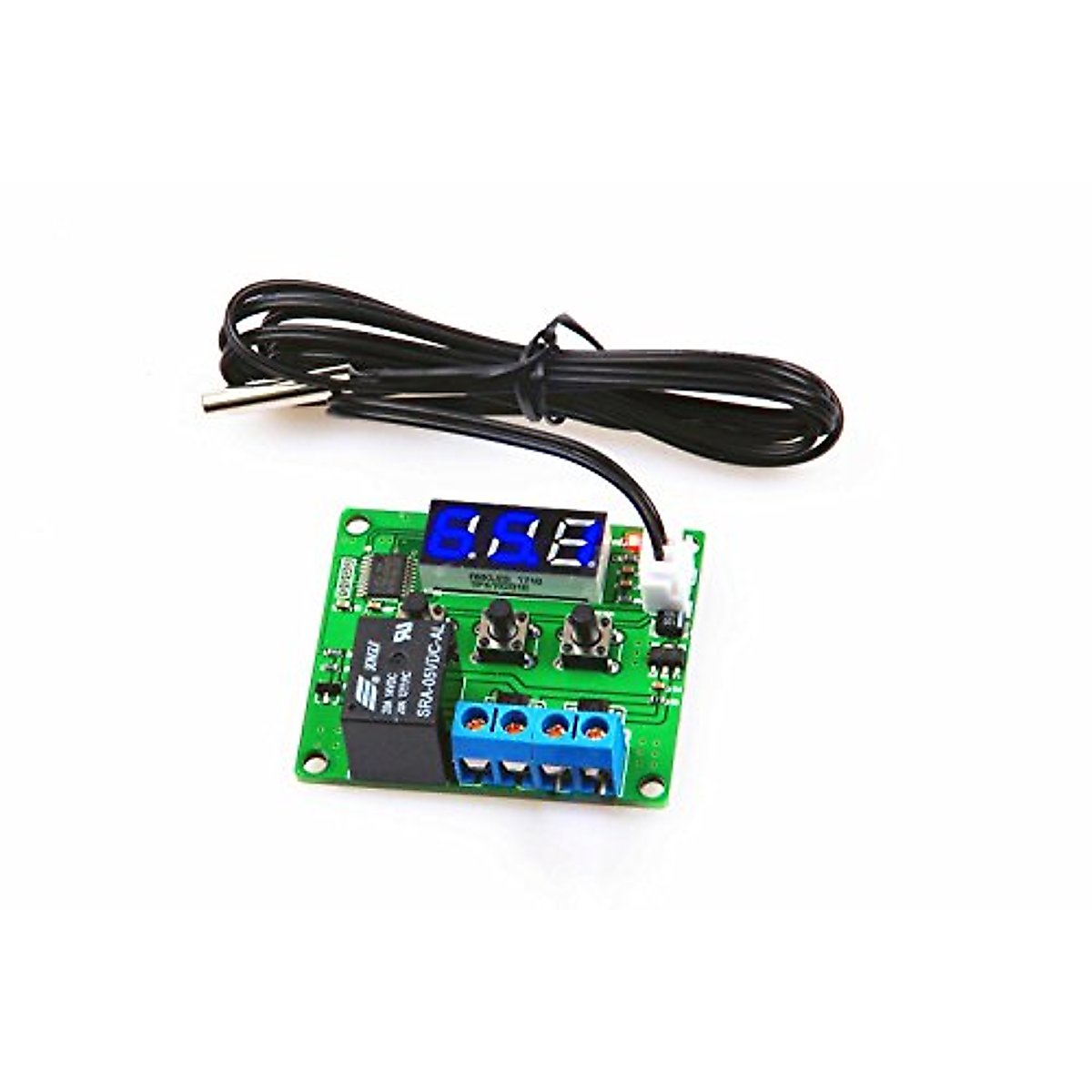 NOYITO Digital Temperature Controller Module -58℉ to +257 ℉ Temperature Control Switch NTC Waterproof Sensor Probe - Blue LED Display Suitable for Kinds of Temperature Control System (5V)