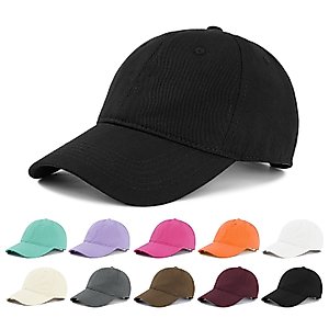 American Trends Black Baseball Cap for Women Men Cute Summer Hat Ponytail Golf Tennis Baseball Hat Youth Running Workout hat Trucker Dad Hat