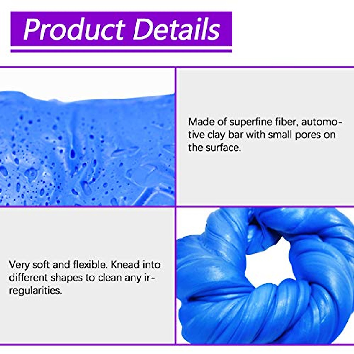 Swpeet 5 Pcs Detailing Car Clay Bar 100g Auto Detailing Magic Claybar Cleaner Perfect for Your Car Cleaning