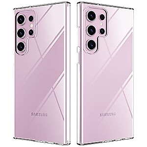 bokoo Crystal Clear Samsung Galaxy S23 Ultra Case.Soft Slim Fit Transparent Plastic TPU Protective Silicone Cover Phone Cases for Samsung Galaxy S23 Ultra [Slim Thin & Comfort Grip] [Shockproof]