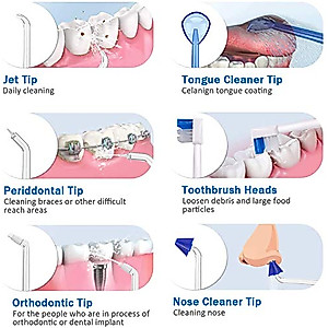 [2023 New Version]Leominor Cordless Water Flosser Professional Oral Irrigator,Portable Dental Flosser IPX7 Waterproof,with Travel Bag and 7 Jet Tips, Rechargeable for Home&Travel