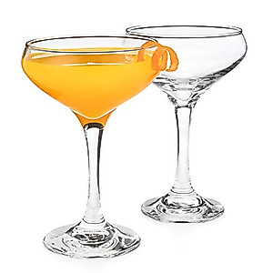 HISTORY COMPANY The 1930 Algonquin Round Table Cocktail Coupe Glass 2-Piece Set (Gift Box Collection)