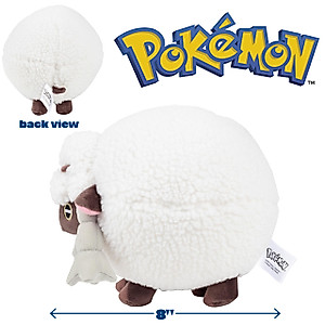 Pokémon 8" Wooloo Plush - Sword and Shield - Officially Licensed - Authentic Soft Stuffed Animal Toy Figure - Valentine's Day & Easter Basket Stuffer Gift for Kids, Boys, Girls - 2+
