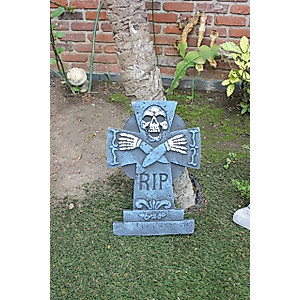 Bauer Pacific Set of 3 Reusable Realistic 21" Asst. Halloween Foam Tombstones, Props, Graveyards, Haunted House, Yard Decorations and Accessories