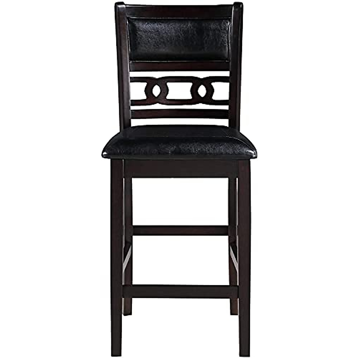 New Classic FURNITURE Gia 5-Piece Table with Four Chairs, Inch, 42" Counter Set, Ebony