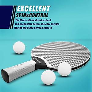 Senston Table Tennis Rackets Set, Professional Table Tennis Racket with 3 Balls, Composite Rubber Ping Pong Paddle Set