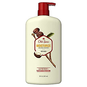 Old Spice Men's Body Wash Moisturize with Shea Butter, 30 oz (Pack of 4)