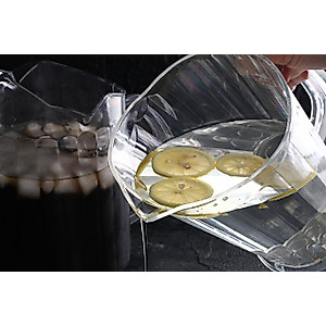 New Star Foodservice 46151 Resturant-Grade Polycarbonate Plastic Tapered Style Water Pitcher, 60 oz, Clear, Set of 12