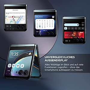 Motorola razr 40 Ultra 5G 256GB Storage + 8GB RAM - 6.9"/3.6" FHD Display - Dual SIM (Nano SIM + eSIM) Unlocked Android 13 Flip Phone - International Version (Glacier Blue)