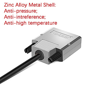 ANMBEST DB15 Solderless Breakout Connector with 5Ft 24AWG Replacement Cable, Metal Shell RS232 D-SUB Serial to 15-Pin Port Terminal Female Adapter Connector Breakout Board