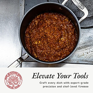 Made In Cookware - ProCoat 4 Quart Non Stick Sauce Pan With Lid - Graphite - 5 Ply Stainless Clad Nonstick Saucepan - Professional Cookware - Crafted in Italy - Induction Compatible