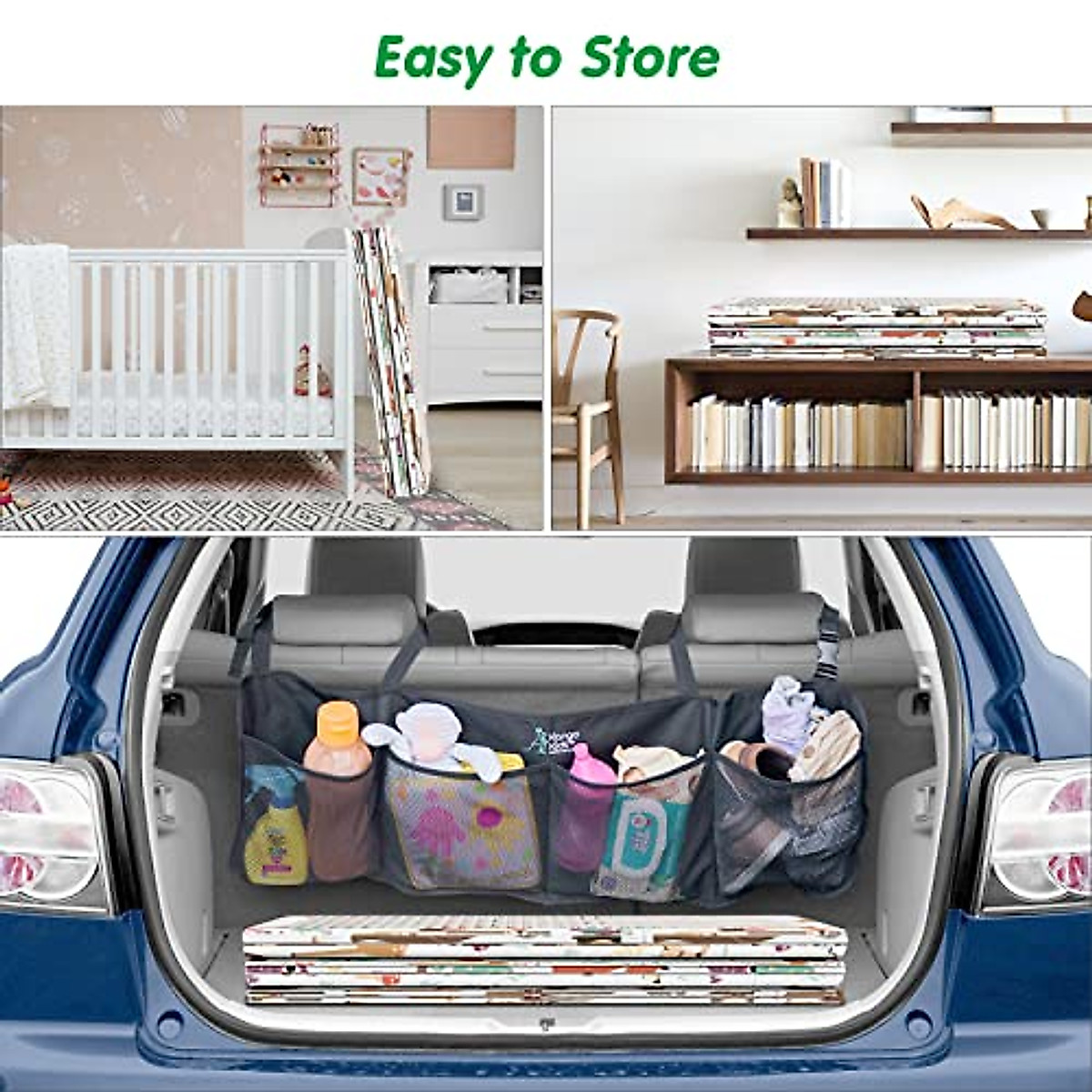 ieBabay Baby Play Mat - Large Foldable Foam Floor Play Mat for Babies,Toddlers, Infants,Kids,Anti- Slip Soft Baby Crawling Mat,Reversible Waterproof Playmat,Travel Bag Included,79"x59"