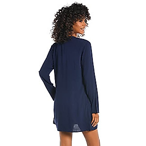 La Blanca Women's Lace Up Tunic Swimsuit Cover Up, Indigo//Beachcomber Basics, XL