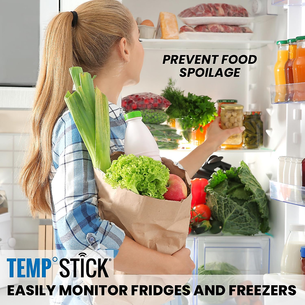 Temp Stick Remote WiFi Temperature & Humidity Sensor. No Subscription. 24/7 Monitor, Unlimited Text, Push & Email Alerts. Free Apps, Made in America. Use with Alexa, IFTTT. Monitor Anywhere, Anytime.