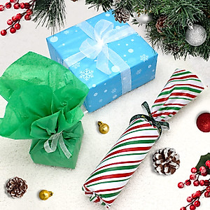 Hifunwu 160 Sheets Christmas Tissue Paper for Gift Wrapping Bags, Christmas Tissue Paper Bulk, Holiday Tissue Paper for Gift Bags Wrapping