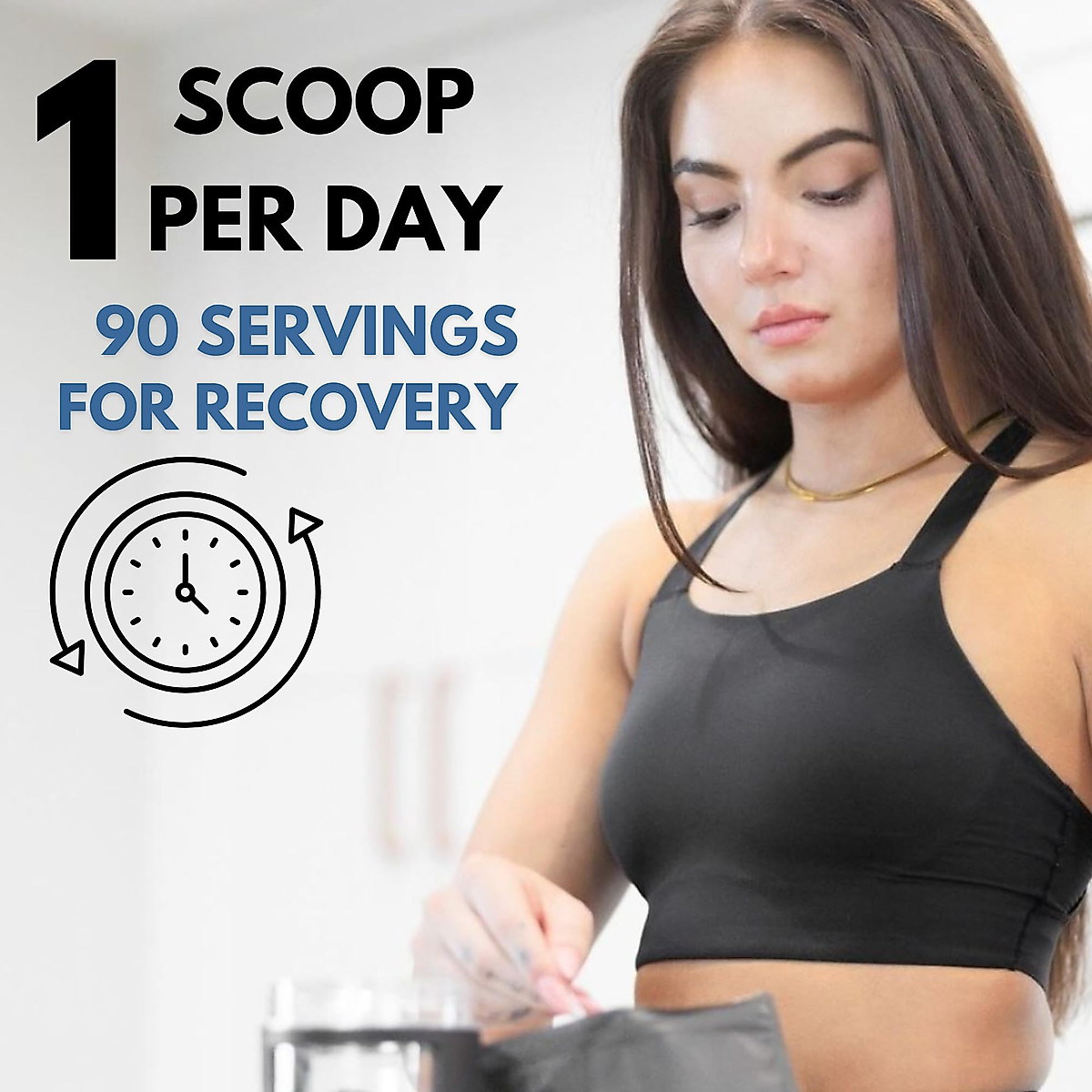 Gains in Bulk Glutamine Powder - Extreme Muscle Recovery, Anti-Catabolic L-Glutamine for Protection & Recovery | Promotes Longer State of Muscle Growth (450 Grams)