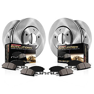 Power Stop Front and Rear KOE8858 Stock Replacement Brake Pad and Rotor Kit Autospecialty For Tesla S 2017-2021, Tesla X 2017-2021 [Model Specific]