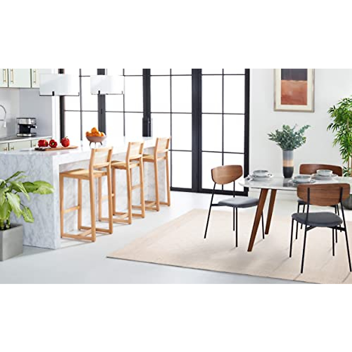 SAFAVIEH Kenya Collection 6' x 9' Ivory KNY952A Hand-Knotted Premium Wool Area Rug