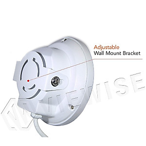 VIEWISE Analog HD 5MP 360 Degree Security Surveillance Camera Fisheye 1.7mm Lens Wide Angle Panoramic Security Indoor Dome Camera 2 in 1 (TVI/AHD) IR 15FT Nightvision DC12V (2592 X 1944)