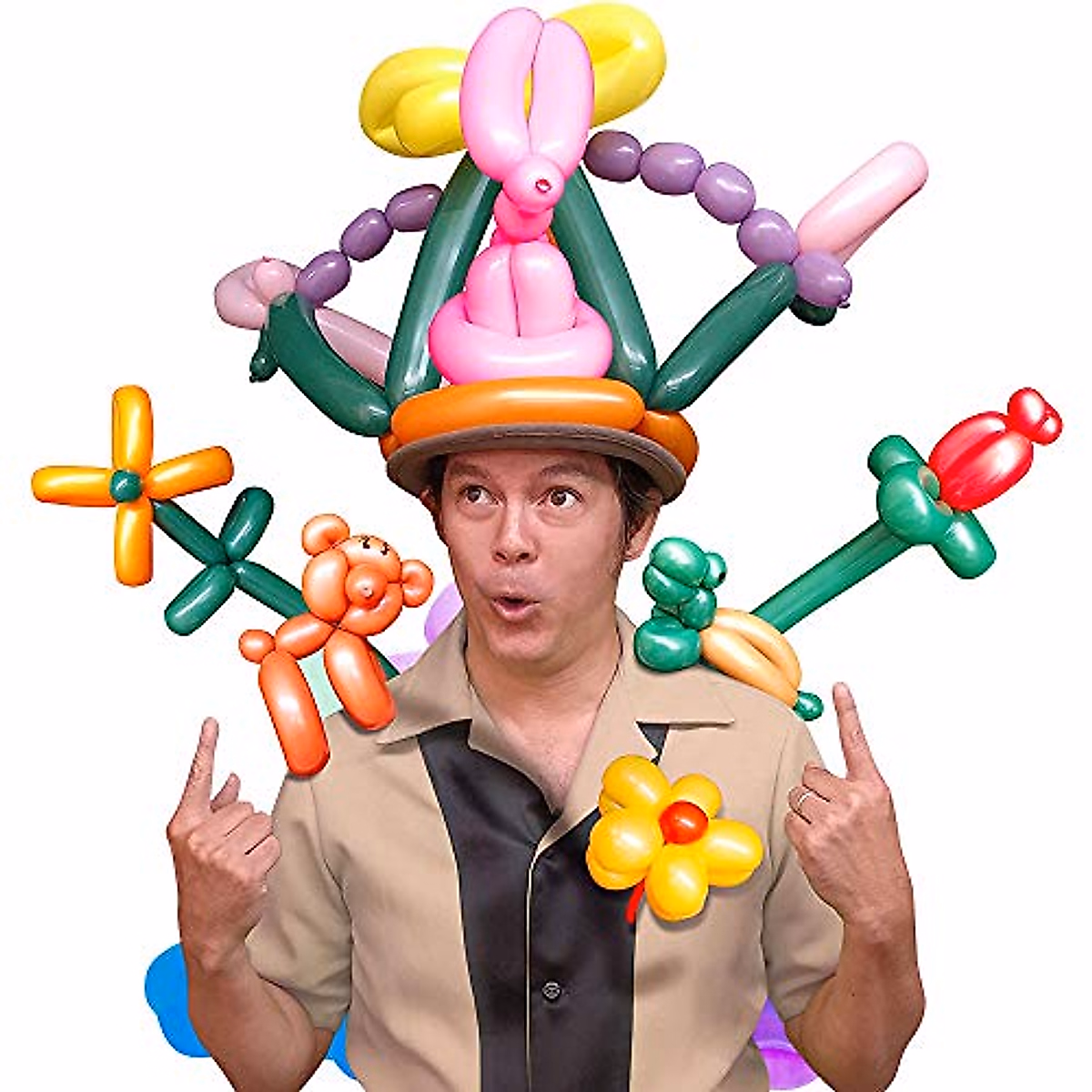 100Pcs Magic Balloons, Colorful Long Latex Balloons Twisting DIY Animal Balloon Premium Quality Balloons for Beginners Children's Party Carnivals Party Decoartions