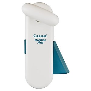 Culinare C10011 MagiCan Auto 2 Can Opener - Manual opener with a patented cutting system and a strong clamp mechanism for single-hand use, in white, 20 x 5 x 15 cm