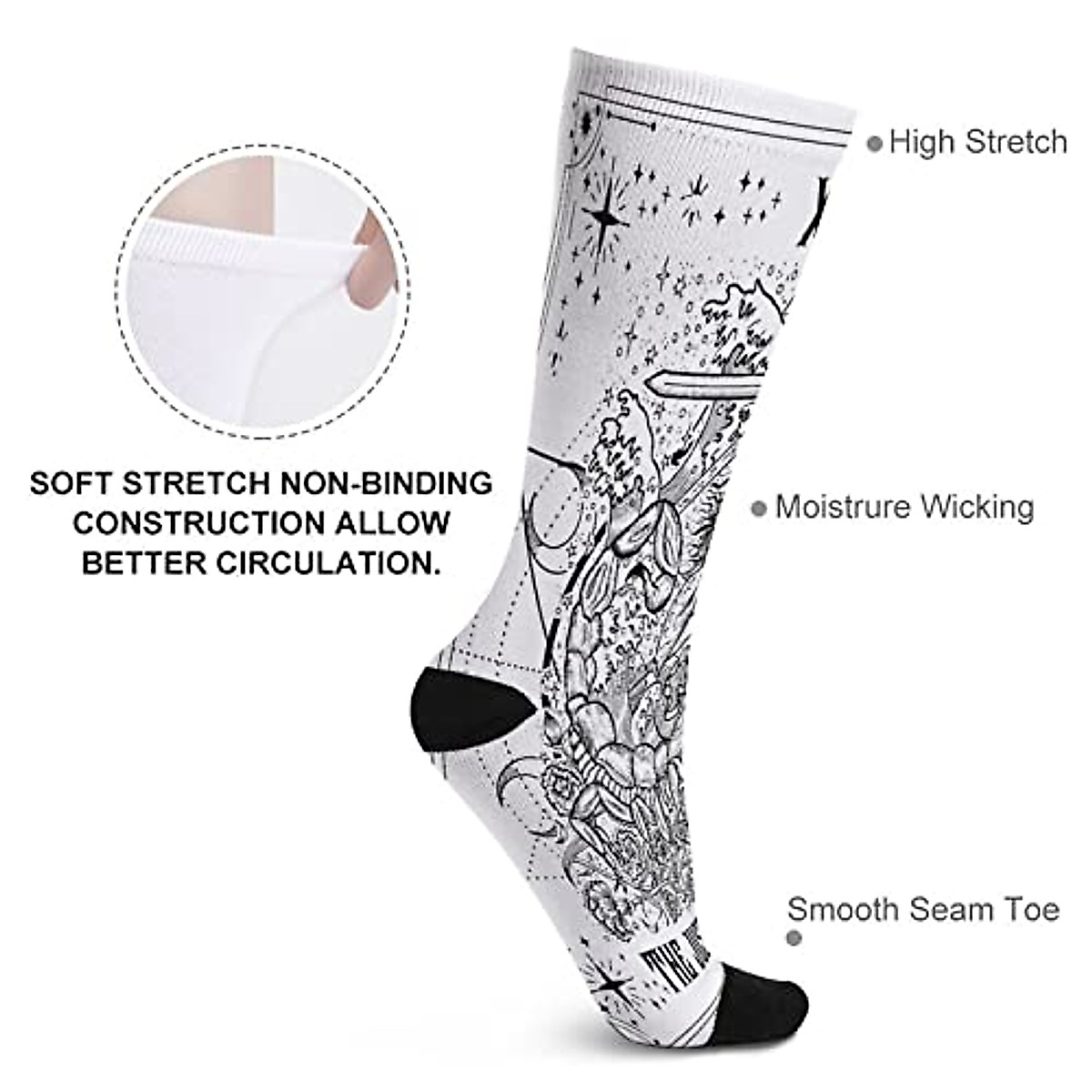 Tarot Card The Justice Socks for Women Socks for Men Crew Socks for Boys Mid Socks for Girls Stocking Stuffers for Teens Casual Athletic Sport Dress Socks