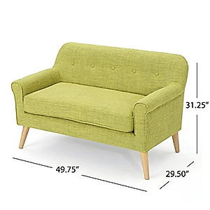 Christopher Knight Home Mariah Mid-Century Modern Loveseat, Muted Green