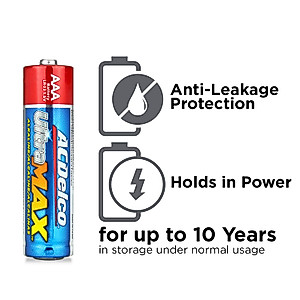 ACDelco 40-Count AA Batteries, Blue & ltraMAX 20-Count AAA Batteries, Alkaline Battery with Advanced Technology, 10-Year Shelf Life, Recloseable Packaging